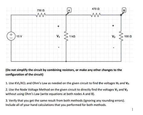 solved use kvl kcl and ohm s law as needed on the given