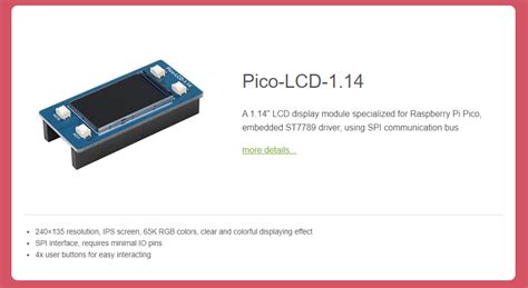 Buy The Raspberry Pi Pico Evaluation Kit Type B The Pico Colour Lcd