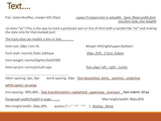 Web Designing CSS Basic Coding PPT