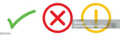 Wrong Check Mark Warning Sign Stock Illustration Download Image Now