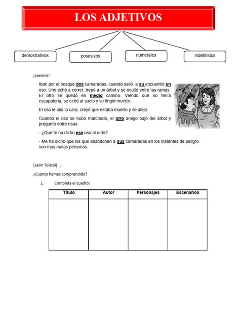 Adjetivos Determinativos Pdf Adjetivo Unidades Semánticas