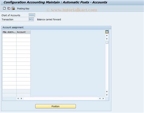 ob53 sap tcode c fi maintain table t030