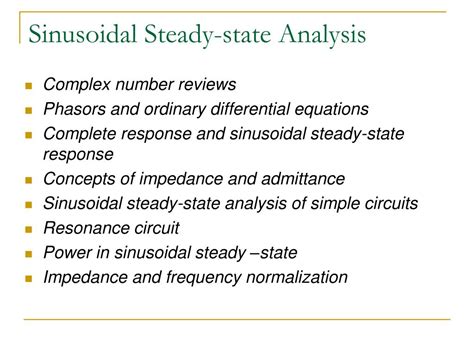 PPT Sinusoidal Steady State Analysis PowerPoint Presentation Free Download ID