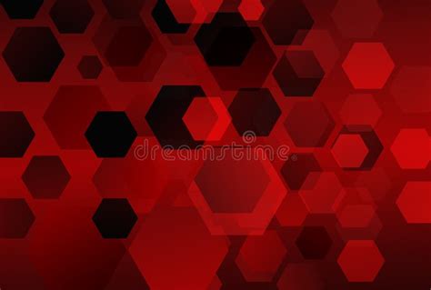 Abstract Red And Black Gradient Hexagon Background Beautiful Elegant Illustration Stock Vector