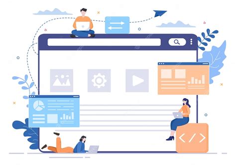 Premium Vector Software Development And Programming Code On Computer