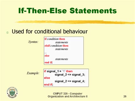 If Then Else Statements