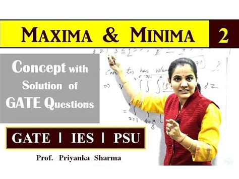 Maxima And Minima Video Lecture Crash Course Civil Engineering CE