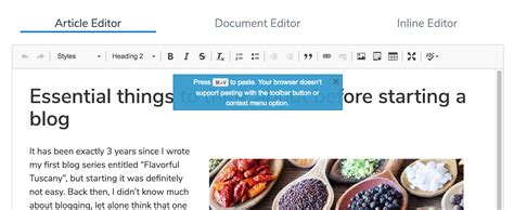 Javascript Ckeditor5 Balloon Build Clipboard Items For Toolbar