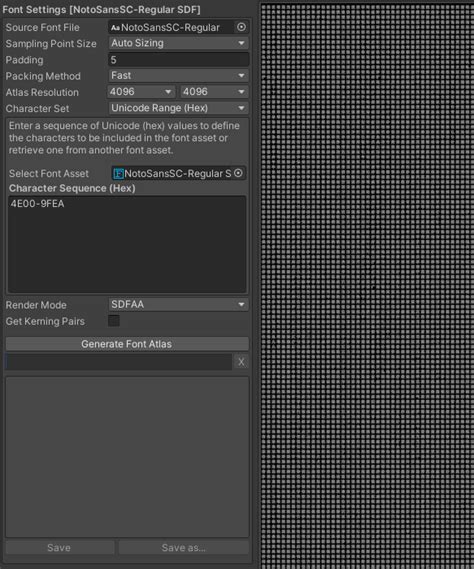 Unity 로컬라이징 Textmeshpro Tmpfont 유니코드 범위