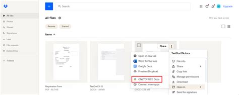 new integration available onlyoffice docs and dropbox