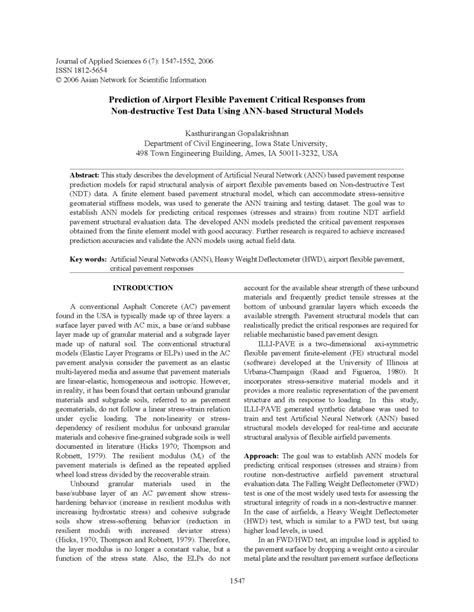 Pdf Prediction Of Airport Flexible Pavement Critical Responses From