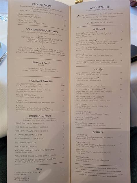 Menu At Fiola Mare Pub And Bar Washington