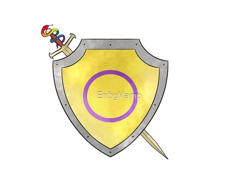 Pride Shield Intersex By Enbyvamp Redbubble