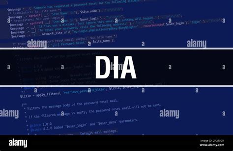 Concept Dia Avec Parties Aléatoires Du Code De Programmetexte Dia écrit Sur Le Code De