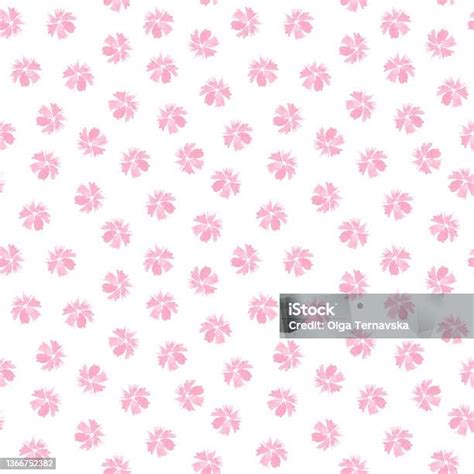 수채화 꽃 흰색 배경에 분홍색 야생화가있는 수채화 매끄러운 패턴 0명에 대한 스톡 벡터 아트 및 기타 이미지 0명 개화기 꽃 나무 Istock
