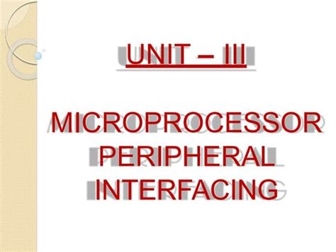 Microprocessor Interfacing And 8155 Features Pdf