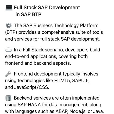 💻 Full Stack Sap Development In Sap Btp Are You Ready To Master The Amrit Raj