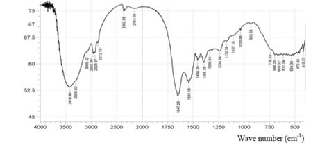 Ftir Spectrum Of Msc Before Adsorption Of Cr Dye Download Scientific