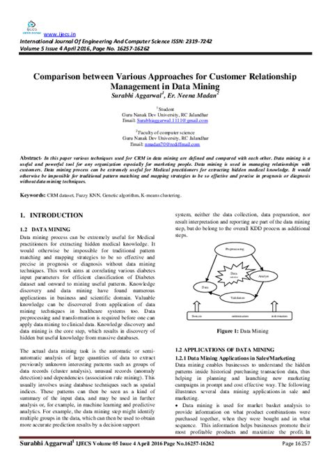 Pdf Comparison Between Various Approaches For Customer Relationship