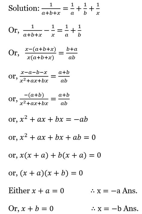 Wbbse Solutions For Class 10 Maths Chapter 1 Quadratic Equations In One Variable Exercise 12