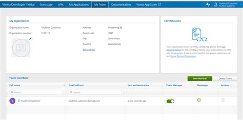 Visma Developer Portal Een Account Aanmaken Appl Visma Community
