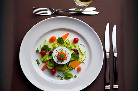 Premium Photo Served Place Setting Food Premium Photo Served Place Setting Food