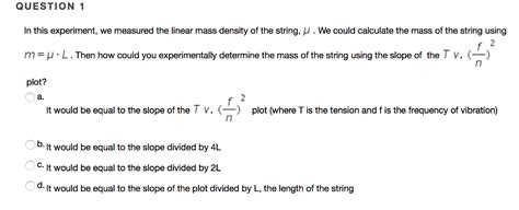 Solved QUESTION In This Experiment We Measured The Linear Chegg