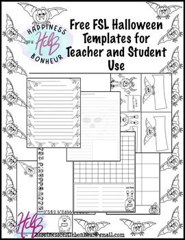 FSL No Prep Halloween Themed Templates For Teachers Babes TPT