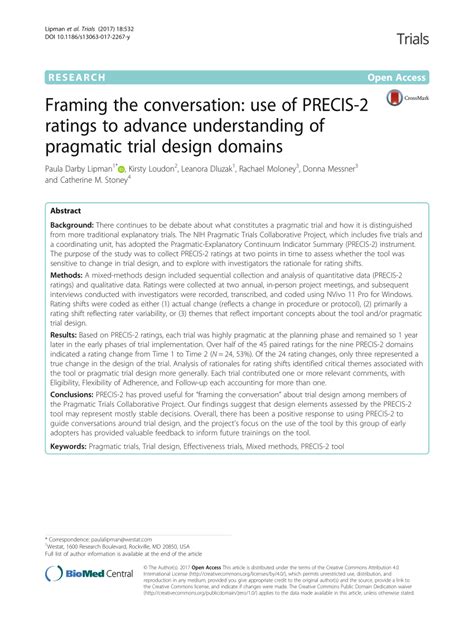 Pdf Framing The Conversation Use Of Precis 2 Ratings To Advance Understanding Of Pragmatic