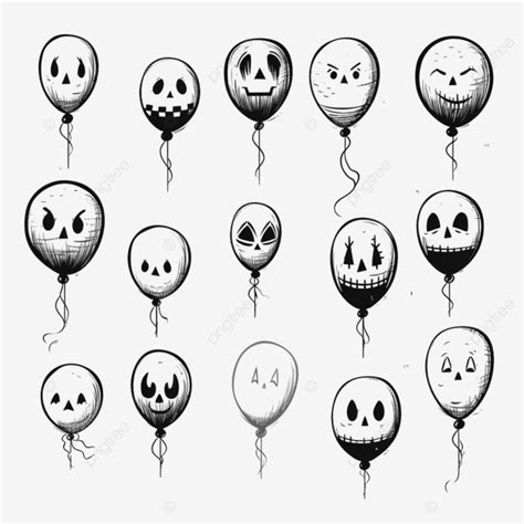 할로윈 낙서 스케치 개요 벡터 절연 풍선 비즈니스 낙서 비즈니스 스케치 제전 Png 일러스트 및 이미지 에 대한 무료 다운로드 Pngtree