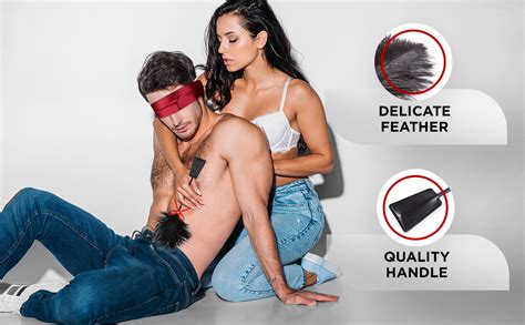 Feather Sex Tickler 15 Inch Sex Blindfold Eye Mask Satin