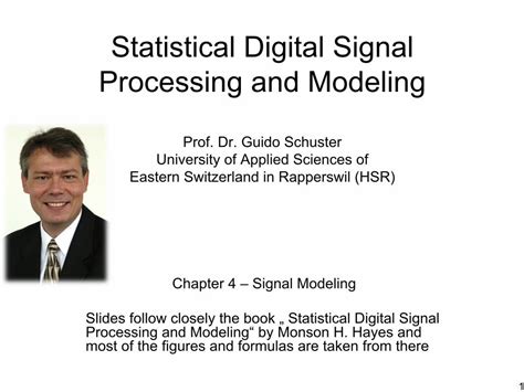 Pdf Chapter4 2w Signal Modeling Statistical Digital Signal
