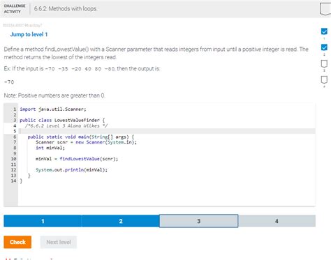 solved jump to level 1define a method findlowestvalue