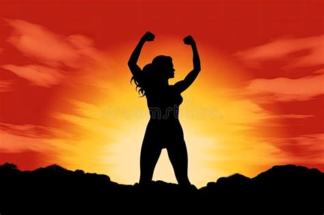 Empowered Woman Character Vector Stock Vector Illustration Of History
