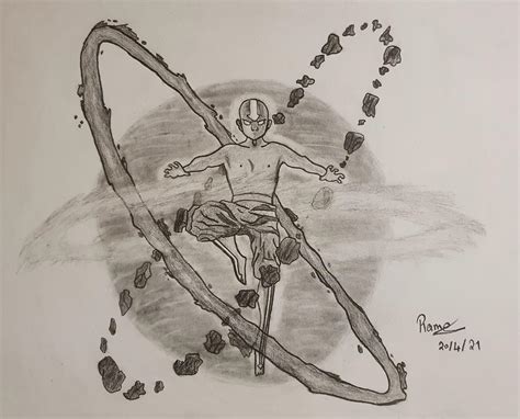 Avatar The Last Airbender Aang Avatar State Drawing Last Airbender