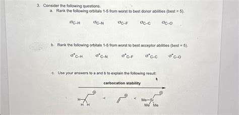 Solved 3 Consider The Following Questions A Rank The