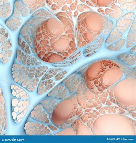 Digital Twins Vascular Structure With Biomimicry Inspired Lace Patterns Stock Illustration