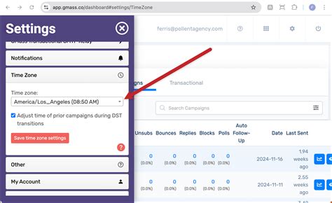 How To Set A Default Time Zone In Gmass
