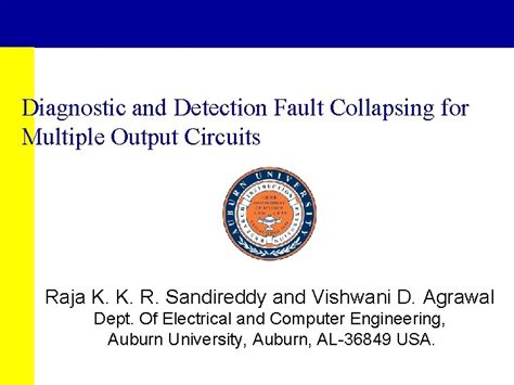 Diagnostic And Detection Fault Collapsing For Multiple Output