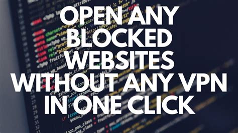 Open Block Website Without VPN Trick YouTube