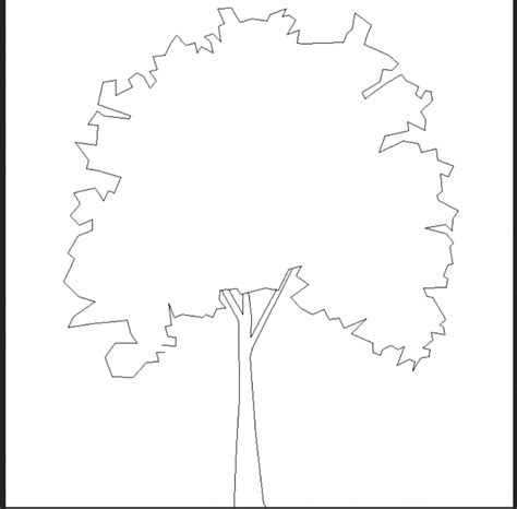 Tree Plan Of Deciduous Detail Dwg File