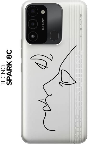 Силиконовый чехол Faces для Tecno Spark 8c Go 2022 Техно Спарк 8С Го 2022 с 3d эффектом