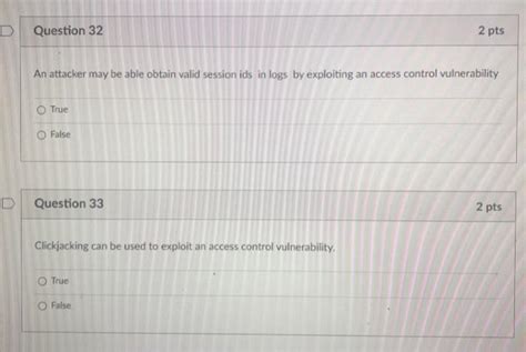 Solved D Question 32 2 Pts An Attacker May Be Able Obtain