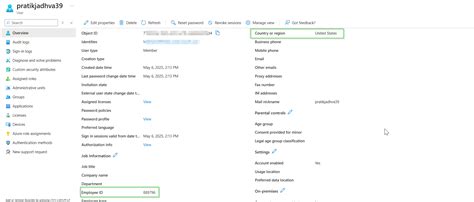 Azure Missing Fields Country Employeeid In Microsoft Graph Delta