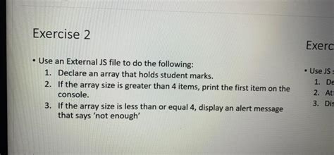 Solved Exercise 2 Use An External Js File To Do The