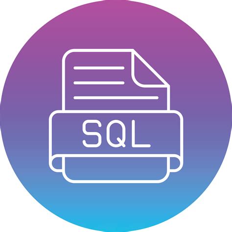 Sql Gradient Circle Line Inverted Icon 9957368 Vector Art At Vecteezy