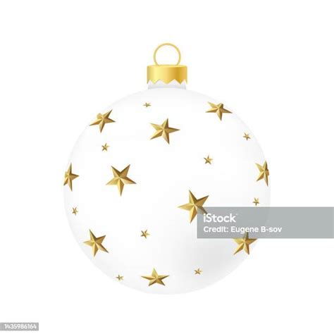 화이트 크리스마스 트리 장난감 또는 공 볼륨 과 현실적인 색상 일러스트 3차원 형태에 대한 스톡 벡터 아트 및 기타 이미지 3차원 형태 Political Party