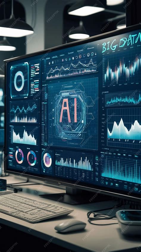 Big Data Analysed With Ai Technology For Business Analytics Premium Ai Generated Image