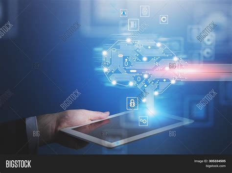 Man Hand Tablet Image Photo Free Trial Bigstock