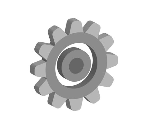 Premium Vector Three Dimensional Gear